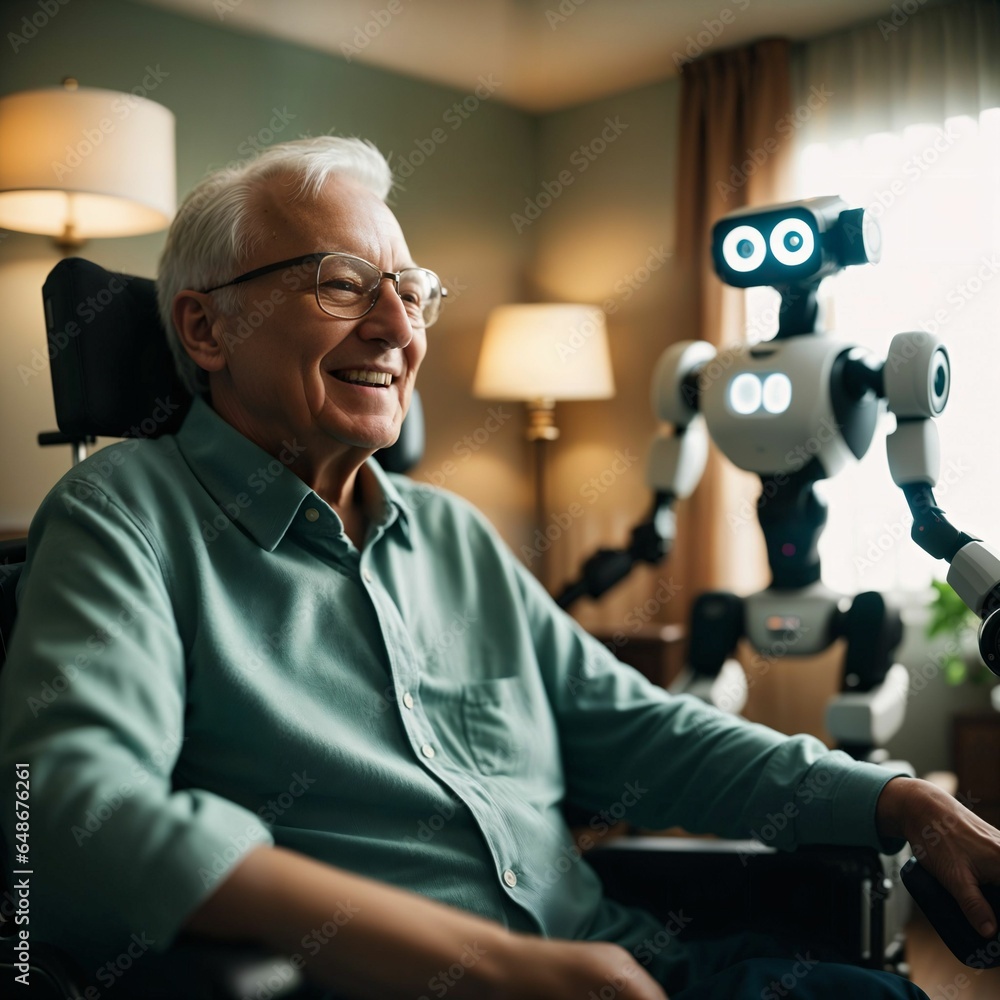 Robot assistant for person in wheelchair. Robotic geriatric care in ...