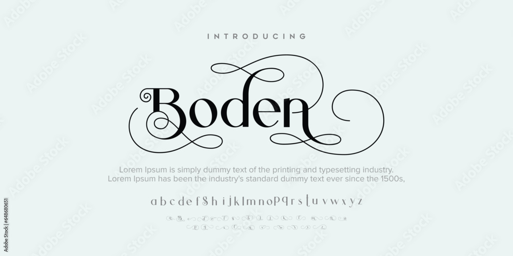 Boden luxury elegant typography vintage serif font wedding invitation ...