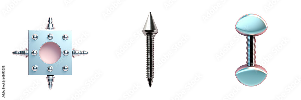 Png Set transparent background isolate pop open type rivet Stock Photo ...