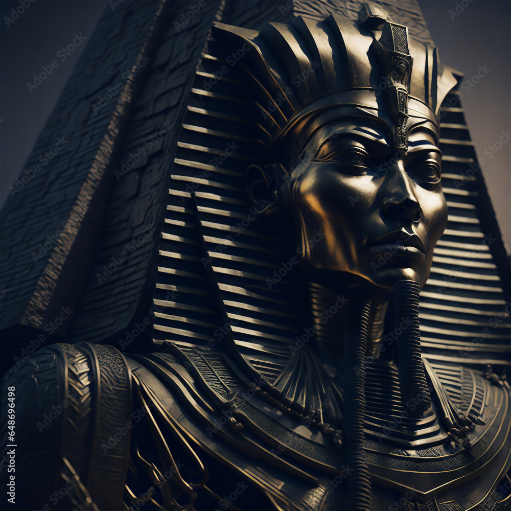 Egyptian god of pharaohs. Ancient Egyptian mythology. 3d rendering ...