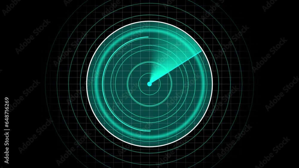 Realistic radar in searching. HUD radar display. realistic motion on ...