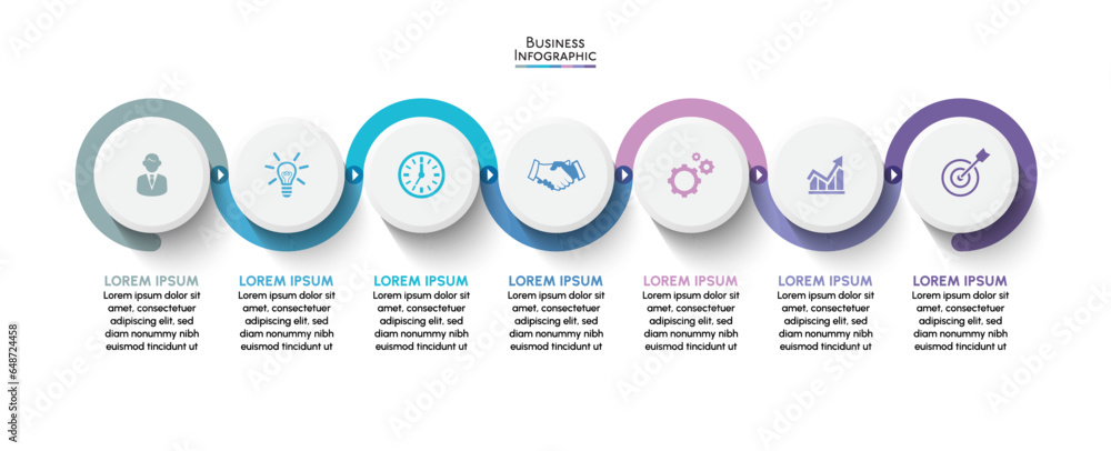 Business data visualization. timeline infographic icons designed for ...