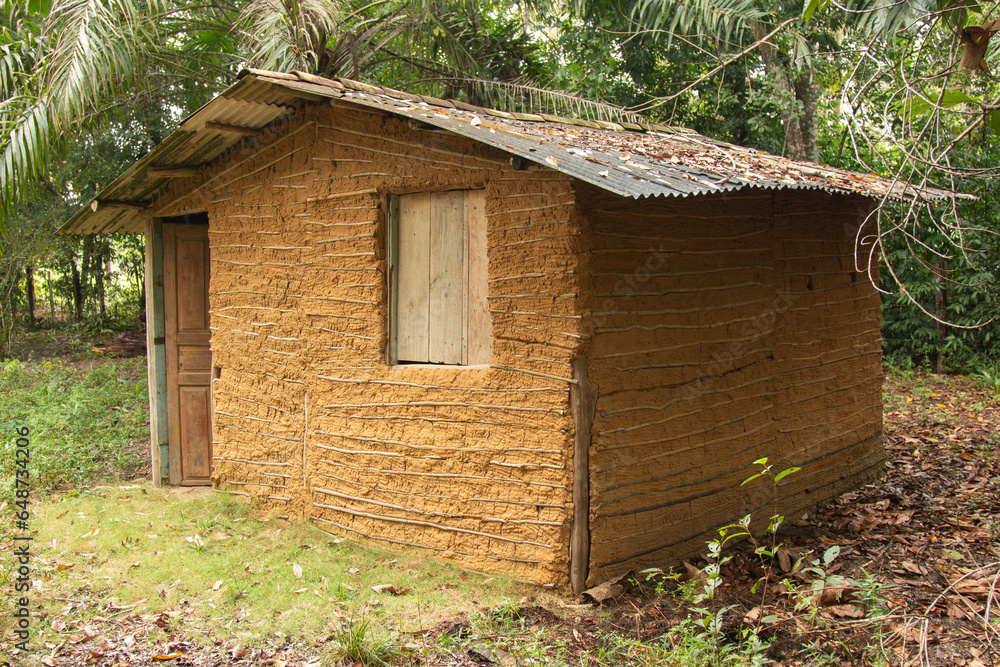 Typical mud house of the poor regions of the countryside of Brazil ...