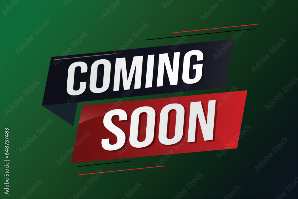 coming soon word concept vector illustration with lines 3d style for ...