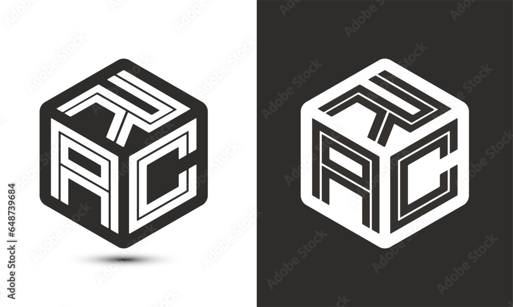 RAC letter logo design with illustrator cube logo, vector logo modern ...