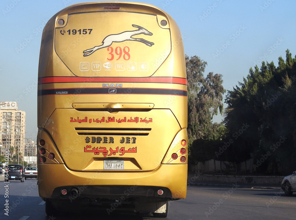 Cairo, Egypt, September 10 2023: Super Jet bus, Superjet lines ...