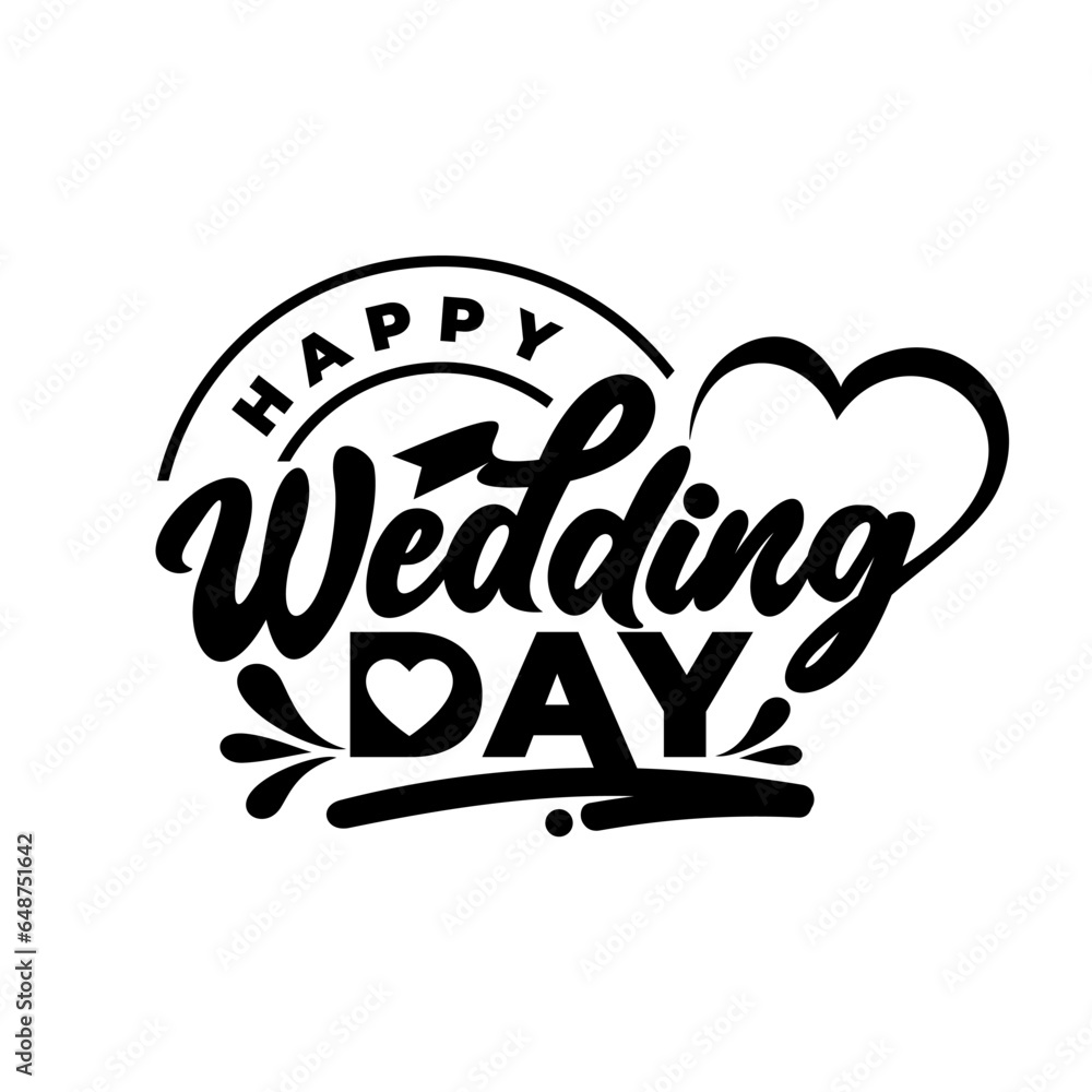 Greeting text of happy wedding invitation template design Stock Vector ...
