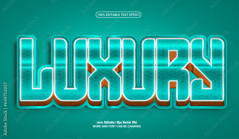 Luxury glossy blue and golden fully editable 3d premium vector text effect Stock Vector | Adobe ...