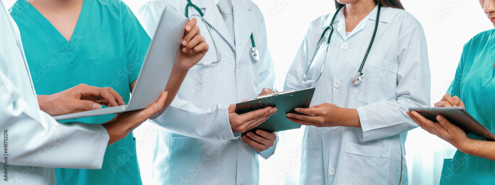 Medical staff team with doctor nurse and healthcare specialist ...
