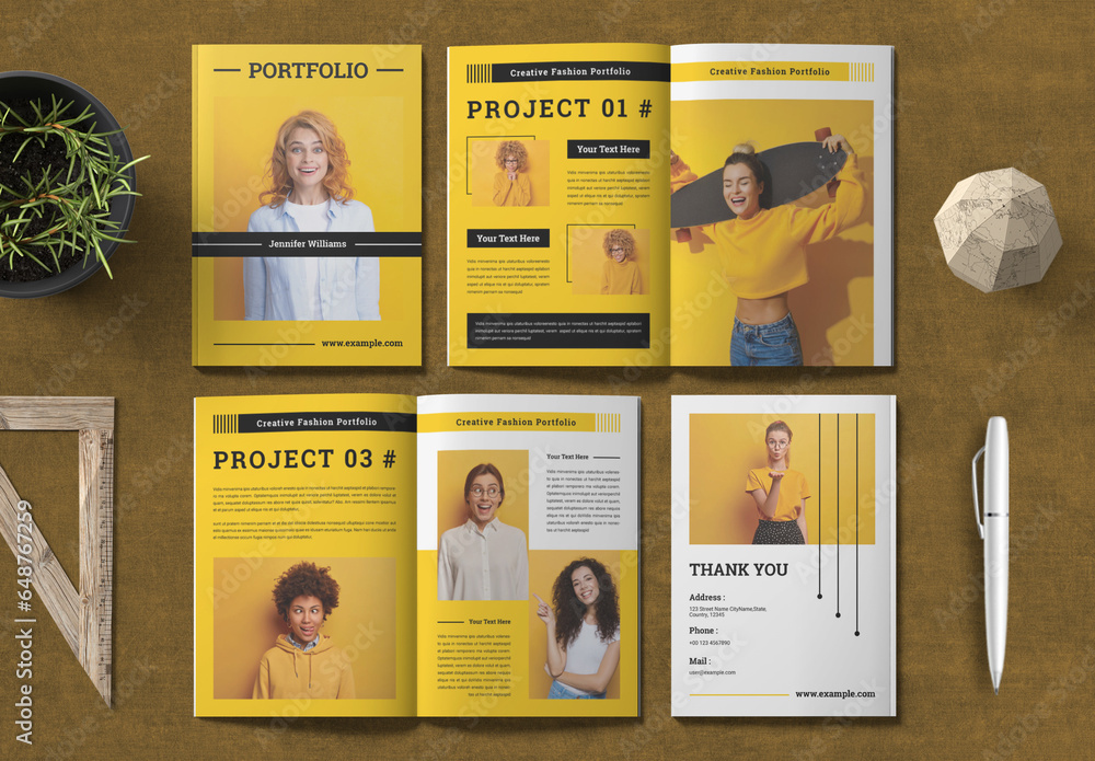Portfolio Brochure Layout Stock Template | Adobe Stock