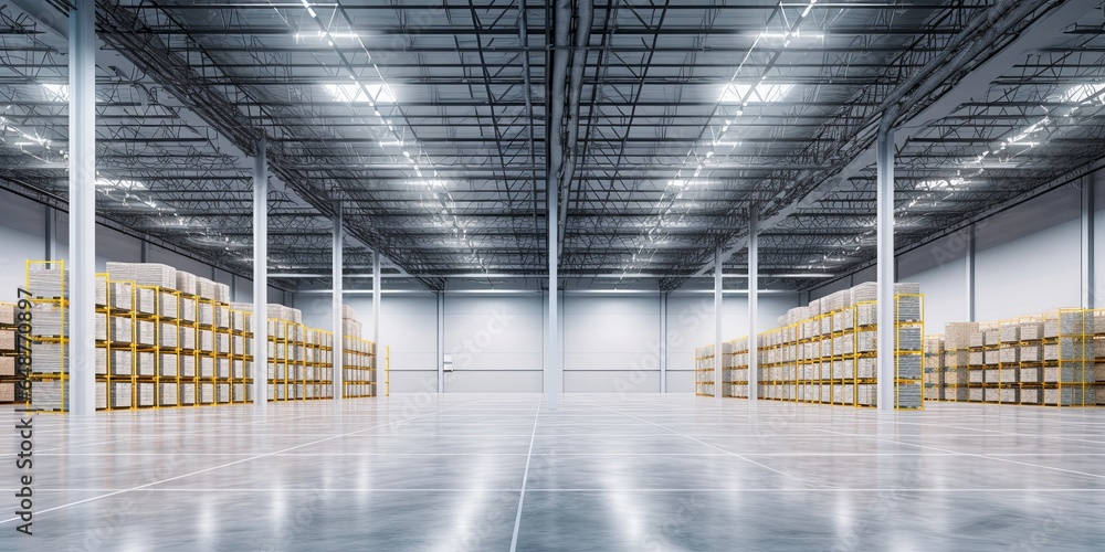Empty warehouse in logistic center,Warehouse for storage and ...