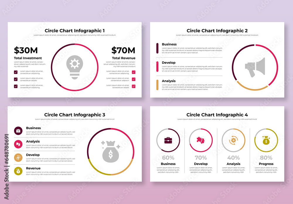 Business Circle Chart Infographic Design Stock Template | Adobe Stock