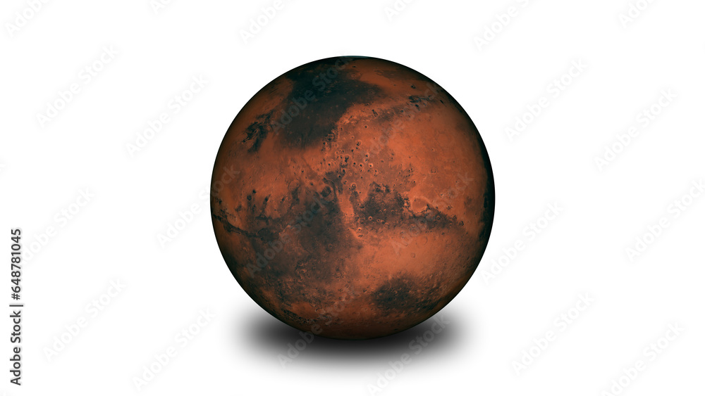 Mars in Space - Zoomed in Footage of Mars reflecting Sunshine. the Mars ...