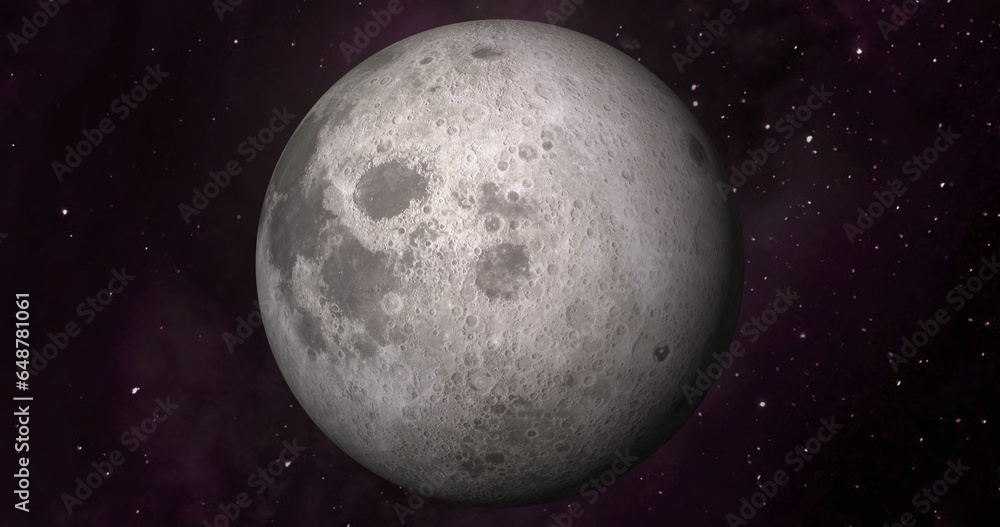 fictional Eris sun rise in dark background with stars. front view of ...