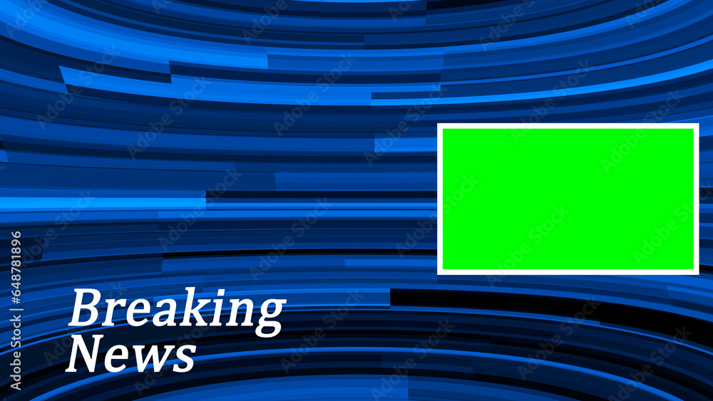 Breaking news popular techy background with green screen. news ...