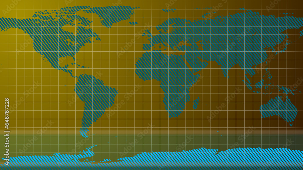 World map with grid line. Grid line world map news background. Stock ...