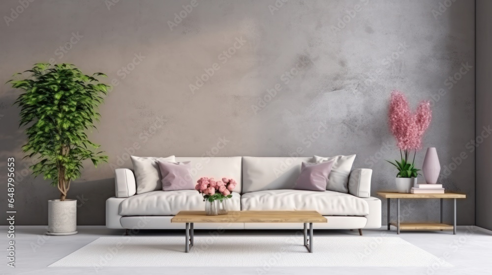 Contemporary interior decor within a generously proportioned room ...