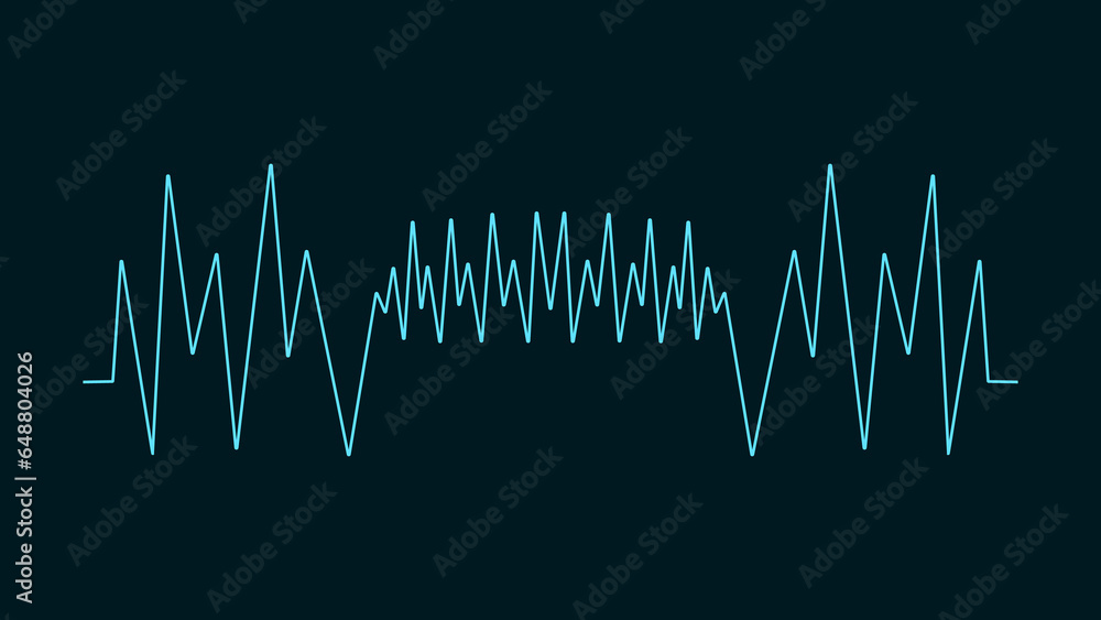 Curved lines drawn by sound waves. The amplitude of the signal ...