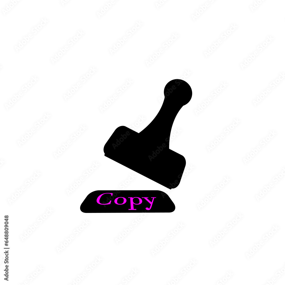 Simple Stamp icon. Use of stamps for office work. officer submits ...