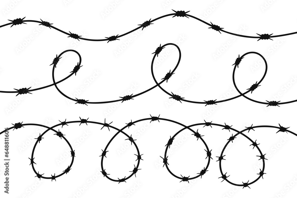 Barbed wire graphic hand sign. Not a symbol of freedom. Vector ...