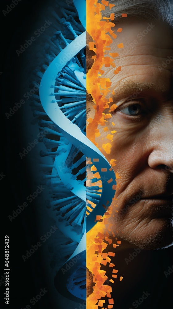 juxtaposed image, on one side showing the promise of CRISPR—represented ...