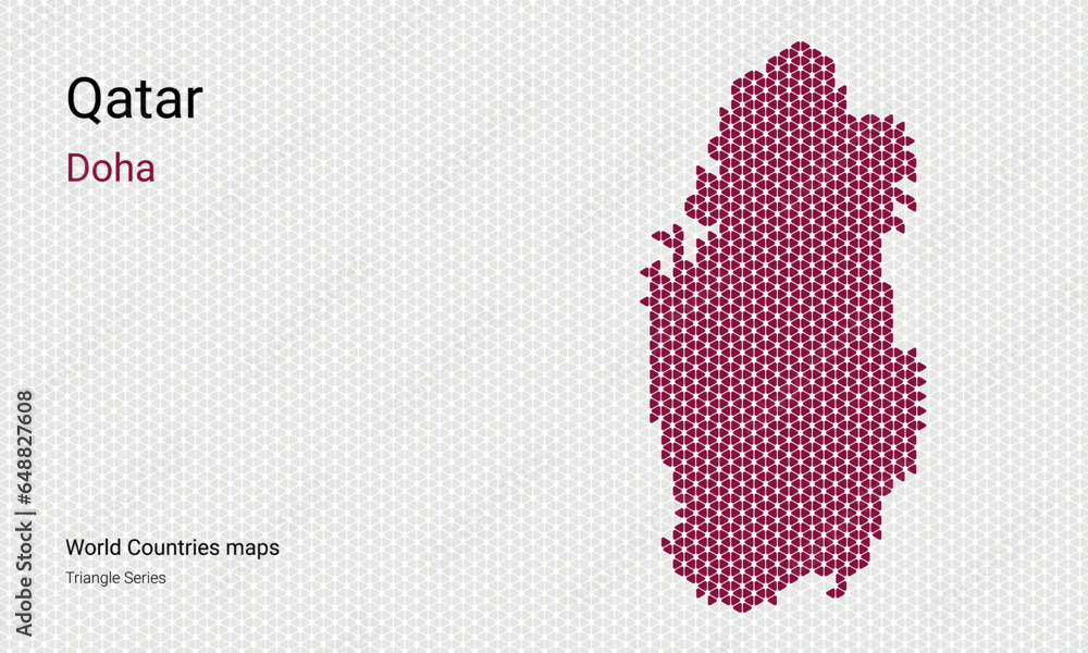 State of Qatar creative vector map. State of Qatar, Doha vector map ...