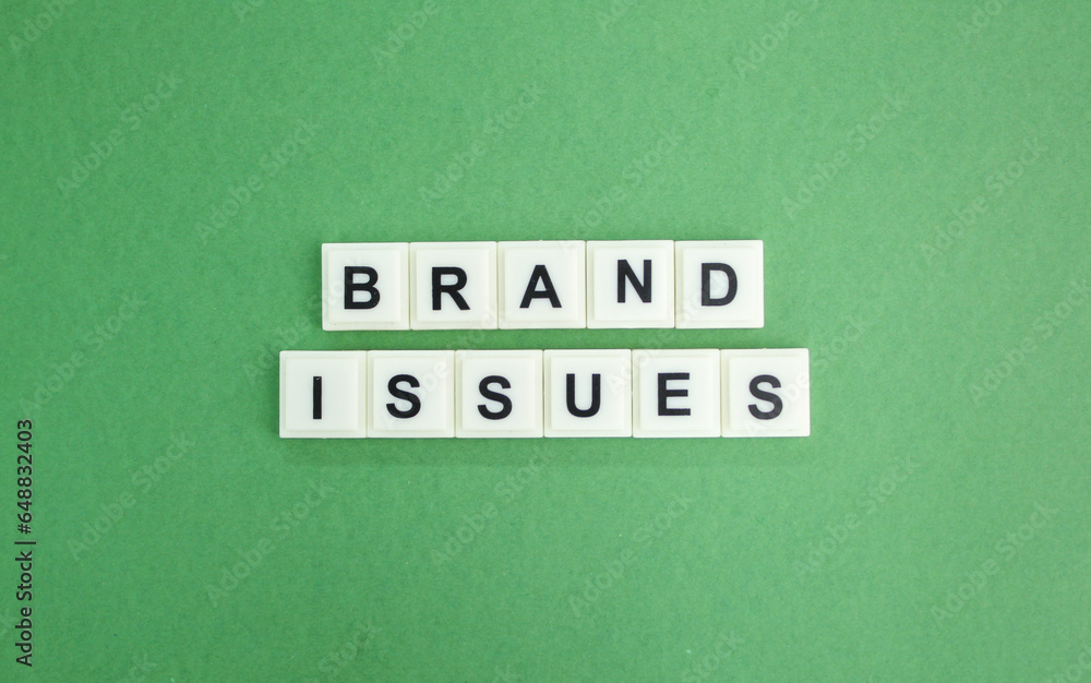 letters of the alphabet with the word Brand Issues. private product ...