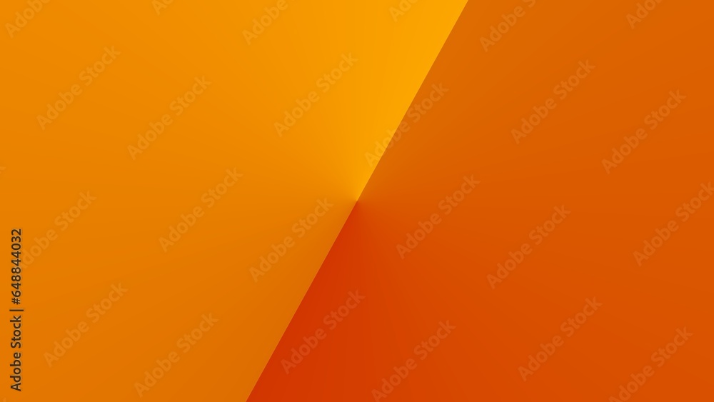 Illustration of an orange background divided into two parts in ...