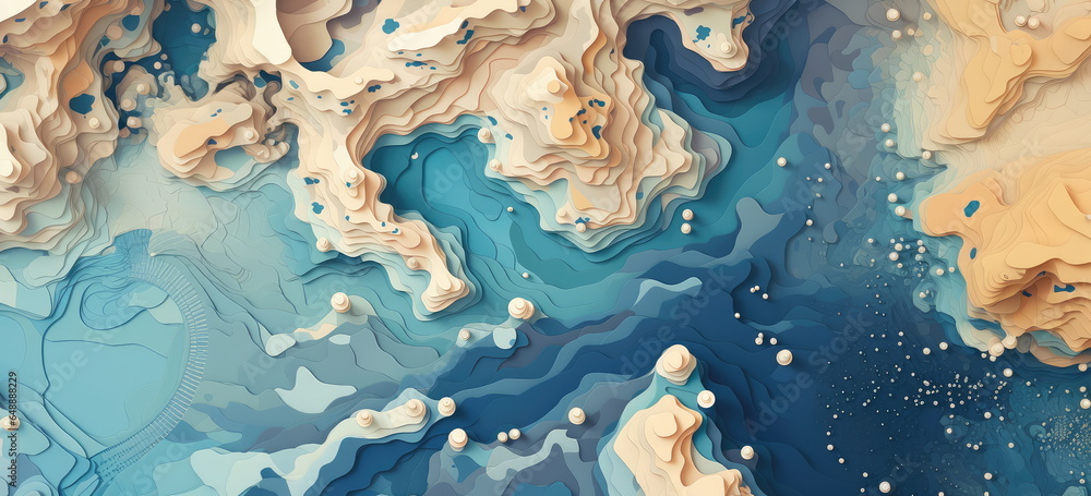 contour line like map geological abstract background. coastline. Stock ...