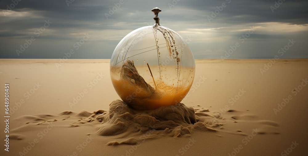 nets on the beach sand dunes in the desert one grain of sand in desert ...