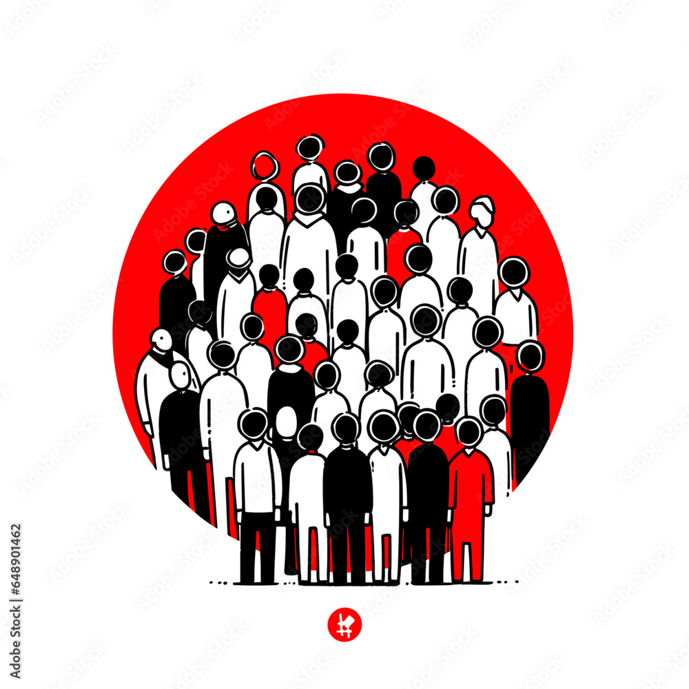 Public Domain symbol vector icon in minimalistic, black and red line ...