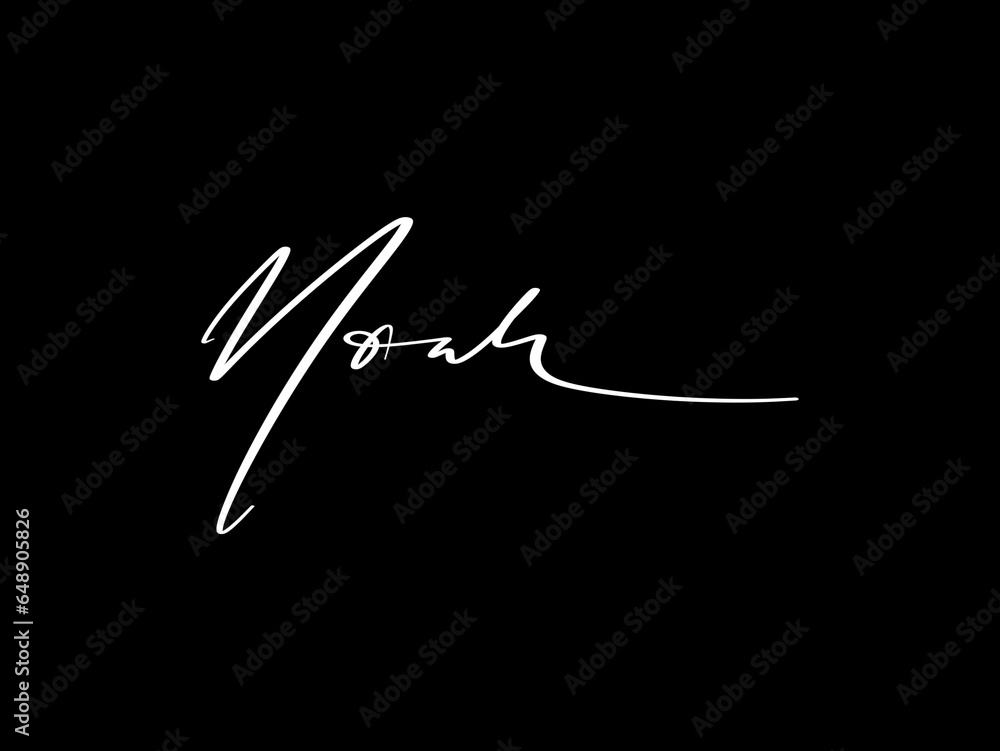 Noah Signature, Hand Lettering Signature Logo. Signature Ideas. Stock ...