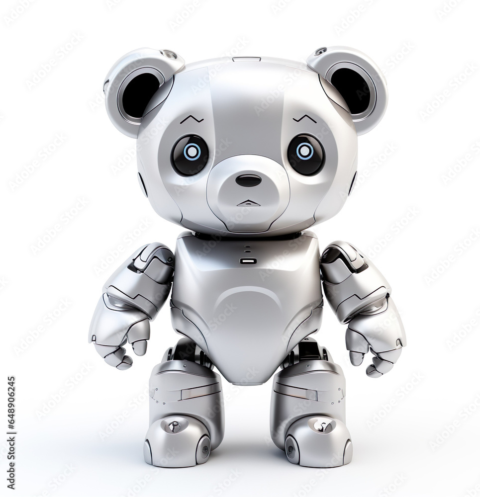Teddy bear toy futuristic AI robot bot artificial intelligence ...
