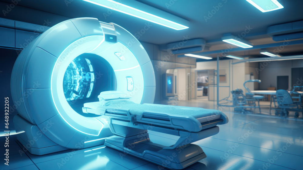 Cutting-Edge Medical Technology: A High-Tech Modern CT Scan Room in the ...