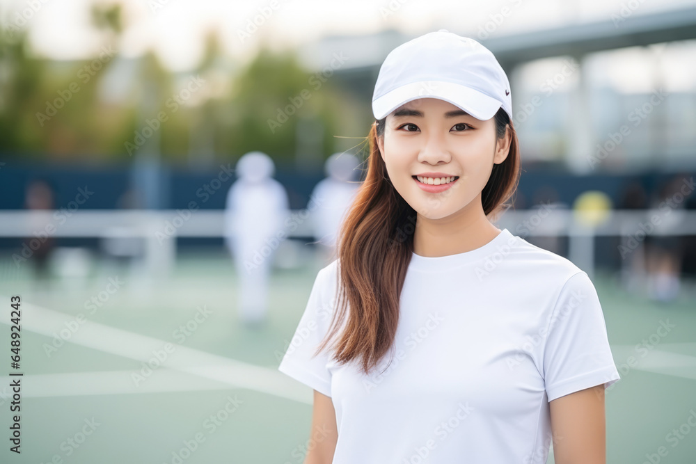 Beautiful Young Asian Woman Coach . Сoncept Role Of Asian Women In ...