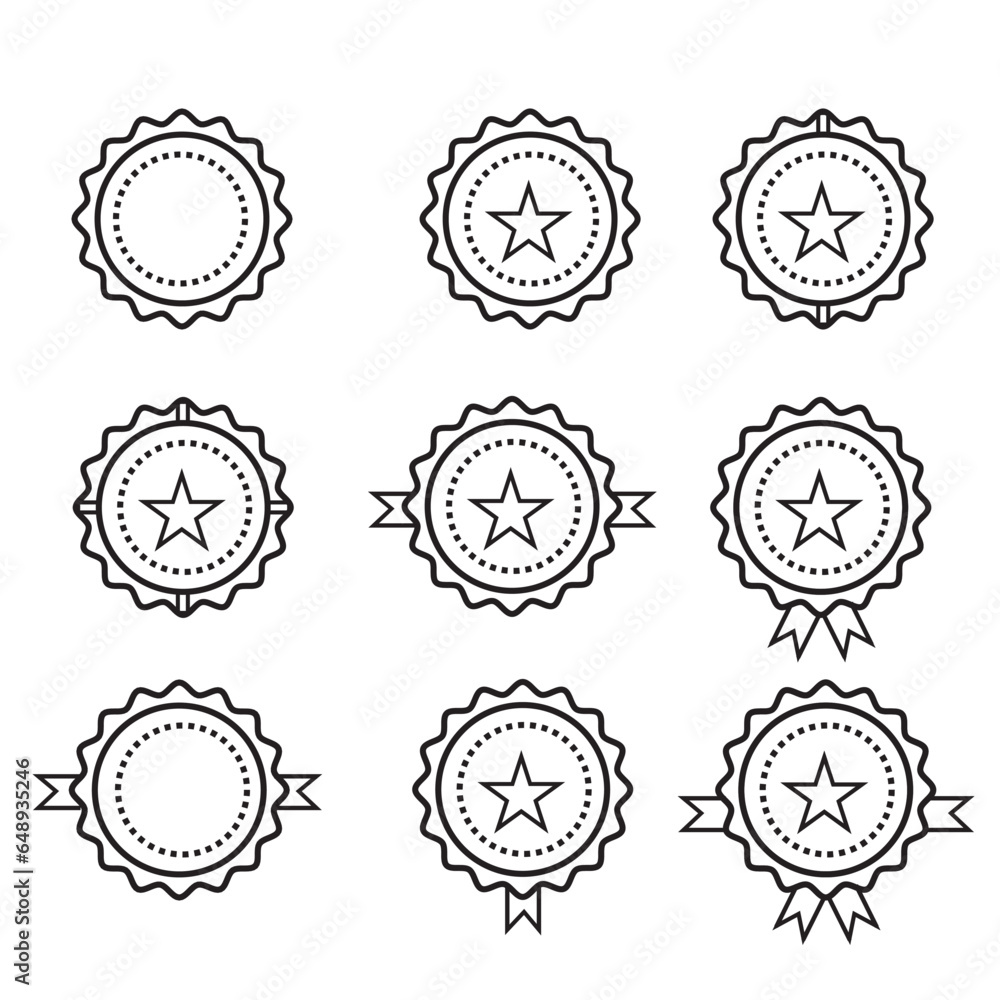 set of label badge sheet illustration vector design with adobe ...