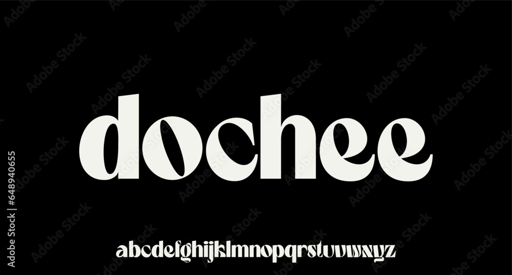 DOCHEE, the luxury and elegant font glamour style Stock Vector | Adobe ...