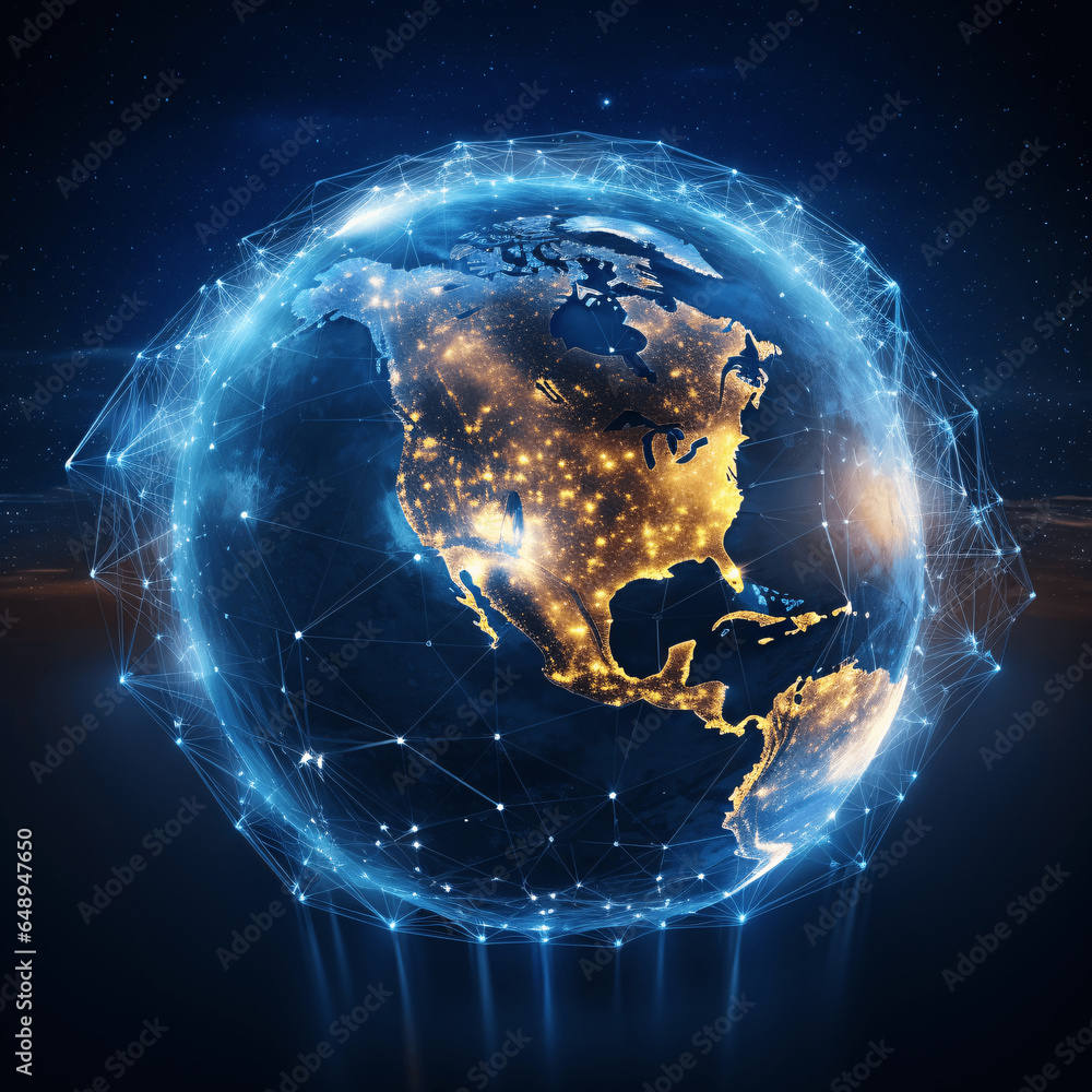 an image of the Earth from space, highlighting the interconnectedness ...