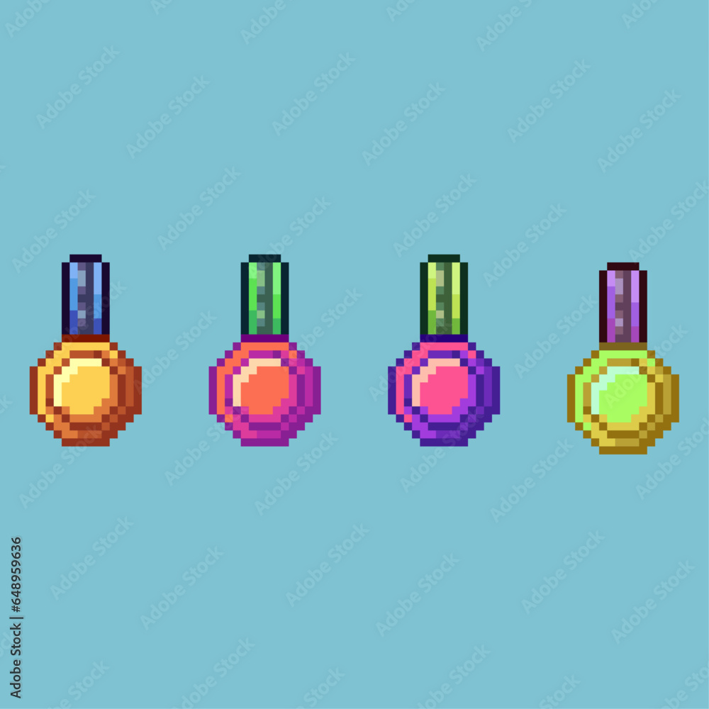 Pixel art sets of winning badge with variation color items asset ...
