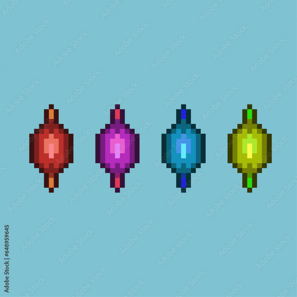 Pixel art sets of raw meat with variation color items asset. simple ...