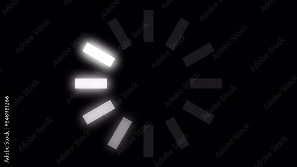 Loading Circle Video with Glow. Loading Animation on Transparent ...