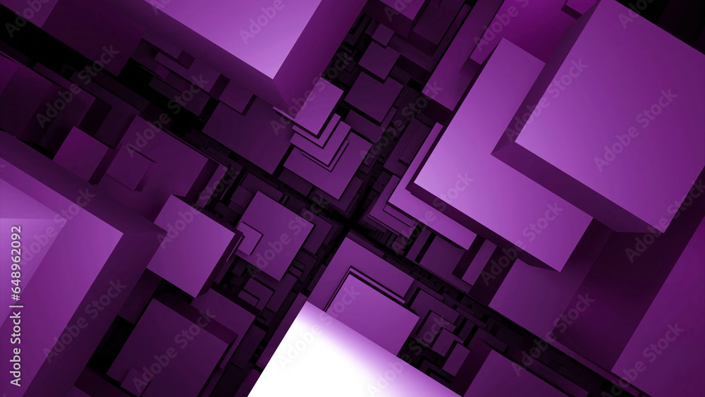 Movement in gap between squares. Design. Jump in geometric space of ...