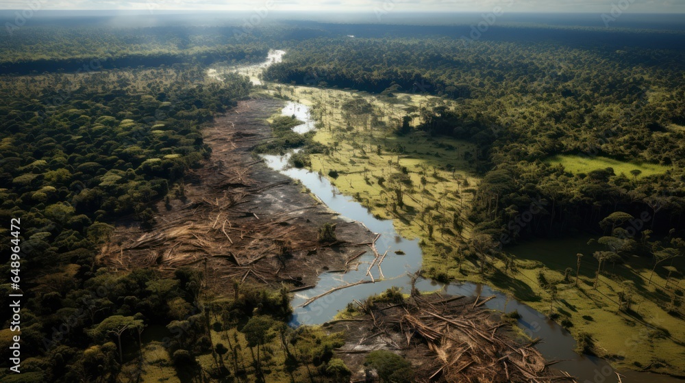 A depressing picture of the devastating effects of deforestation on the ...