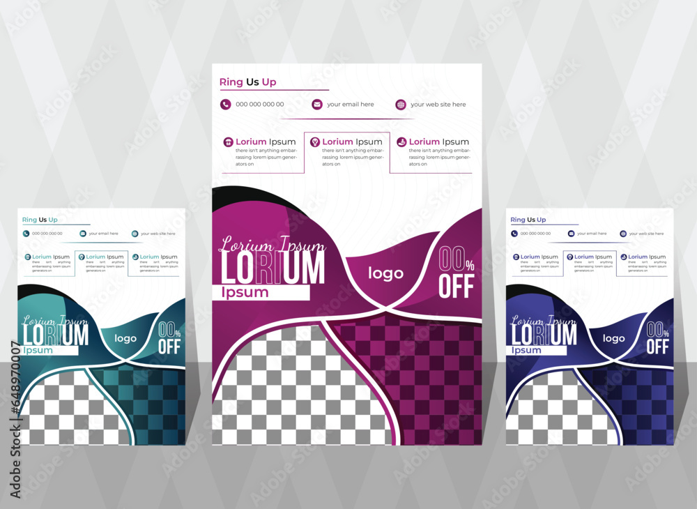 Flyer template layout design. Corporate business flyer mockup. Creative ...