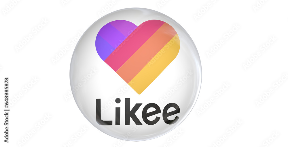 likee, social media 3D background design - visual design work, (3D ...