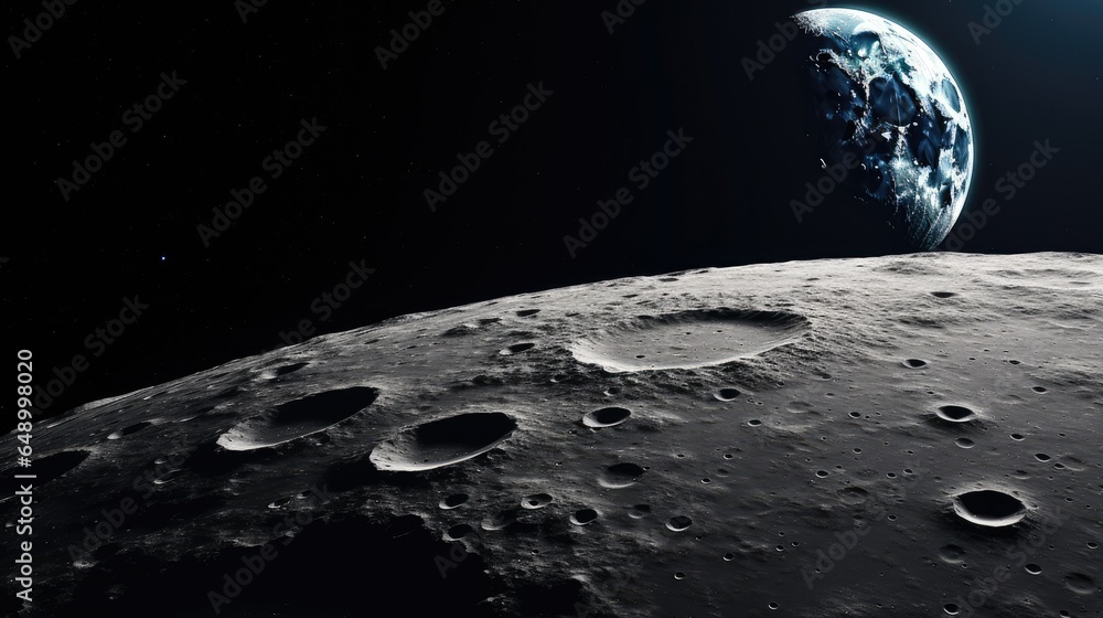 Realistic stock photo of moon's surface with natural lighting and ...