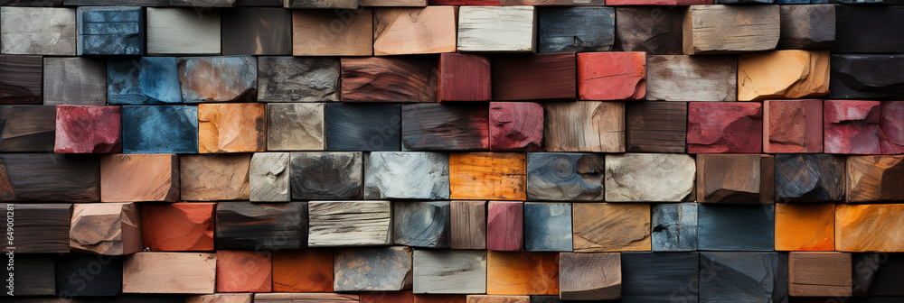 Wood aged art architecture texture abstract block stack on the wall for ...