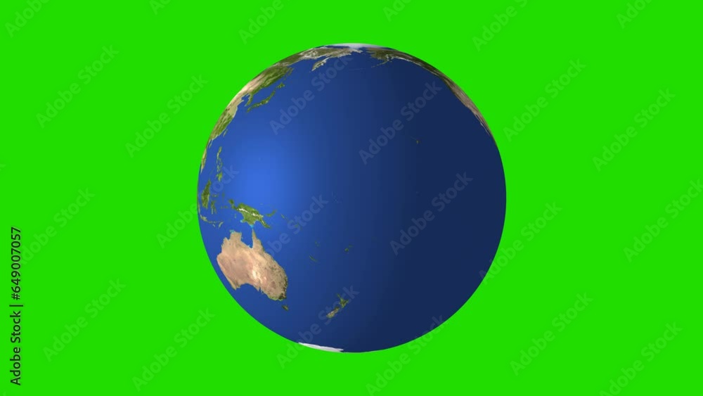 world map 3d rotate simple footage clip on green screen background. 4k ...