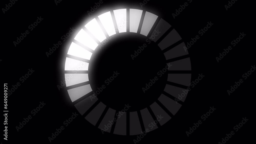 Loading Circle Video with Glow. Loading Animation on Transparent ...