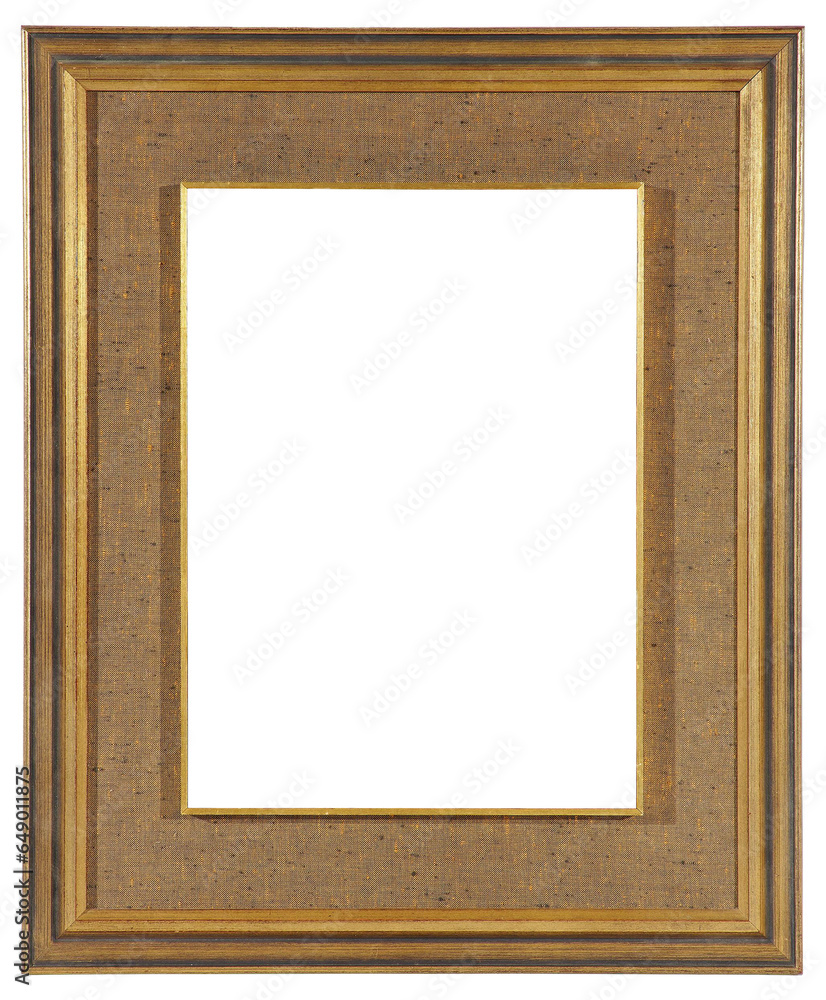 Golden picture frame on a transparent background, in PNG format. Stock ...